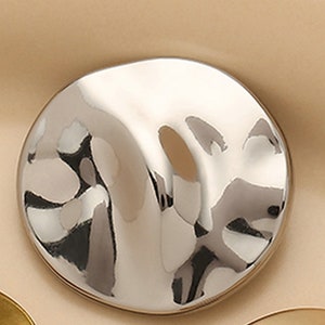 2/6/10pcs Concave and Convex Metal Buttons Flat Plain Plane,for Shirts ...
