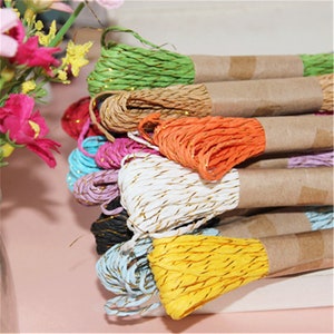Craft Paper Raffia Cord and Ribbon,twined Paper Rope for Crafting,paper ...