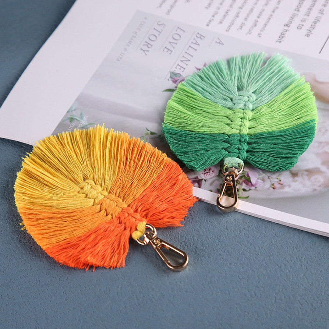 10 Color to Choose,2pcs 130mm Leaf Shape Tassel,cotton Tassel Pendant ...