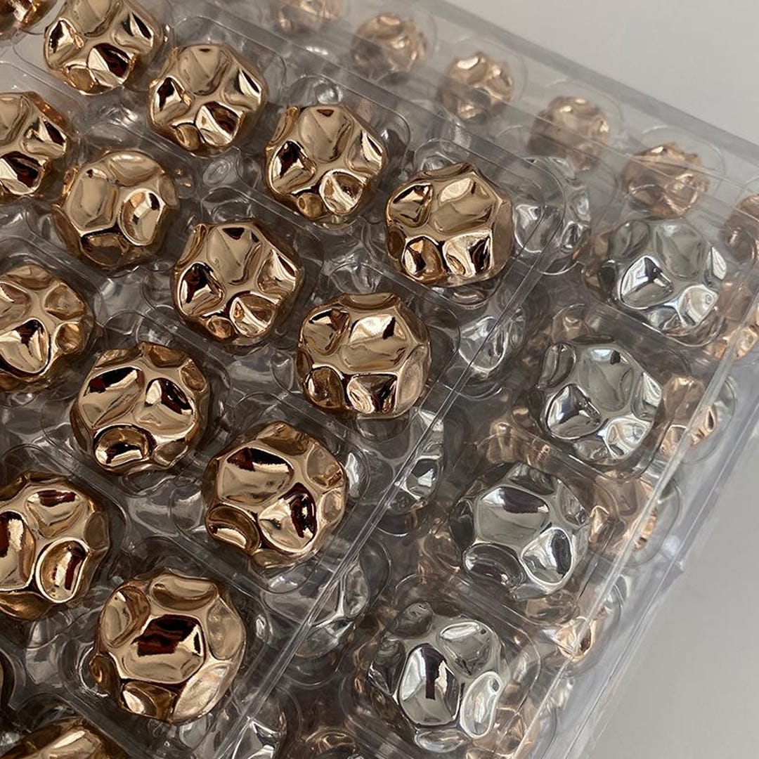 Gold Metal Shank Buttons: Flat Plain Style, DIY Crafts - YS991 - Etsy