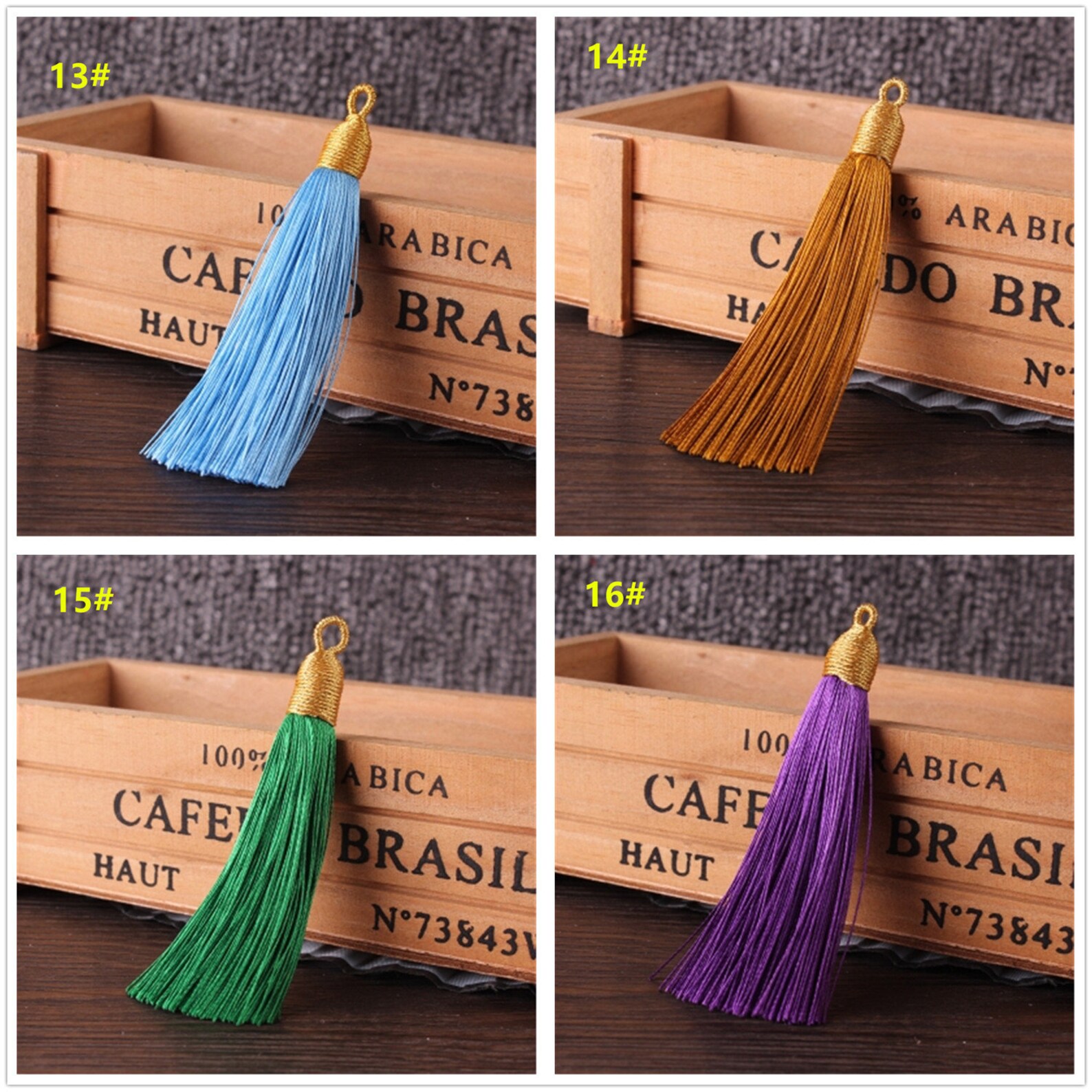 23 Color to Choose 80mm Gold Weaving Cap Tassels silk Tassel | Etsy