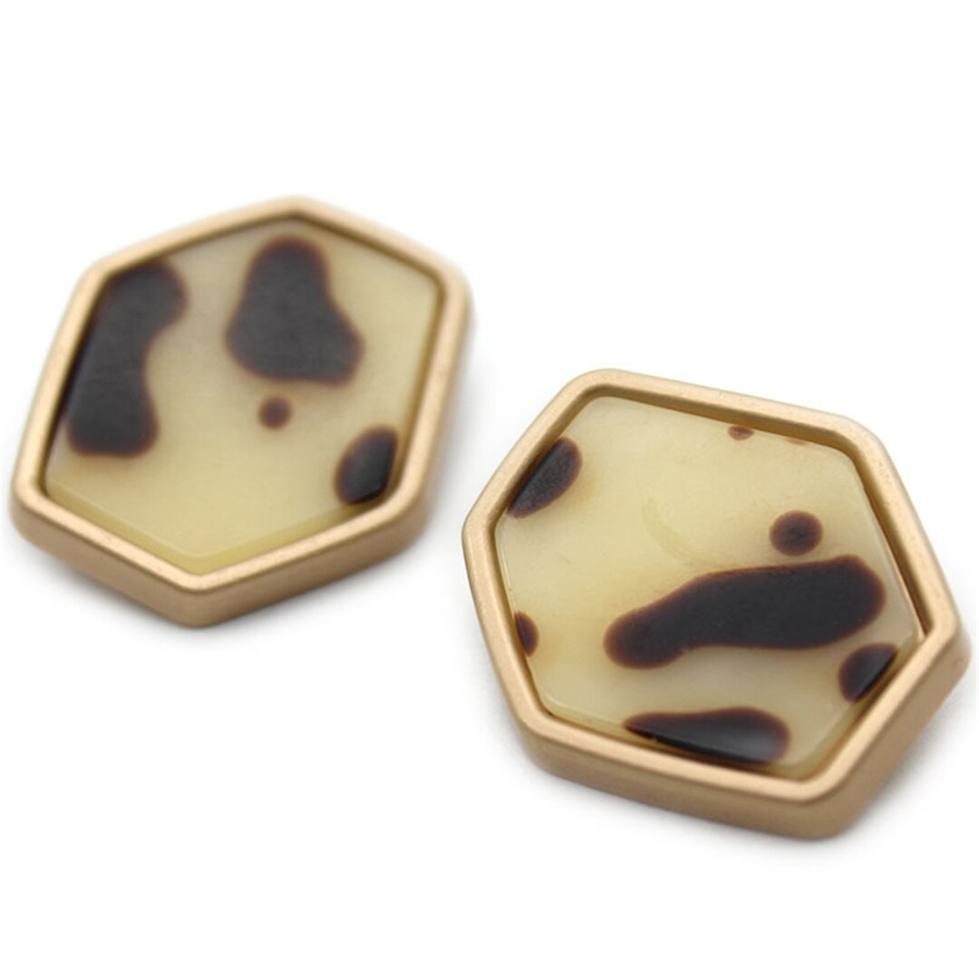 2/6/10metal Buttons Flat Plain Plane Black White Gold Silver Shank ,for ...