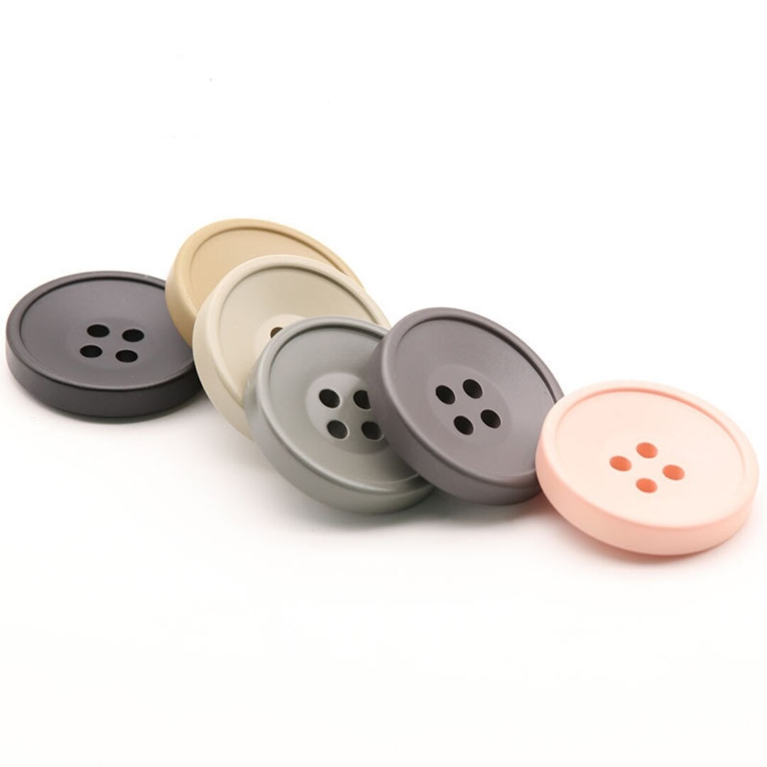 Flat Resin Buttons: 4-hole Plain Sewing Buttons - Etsy