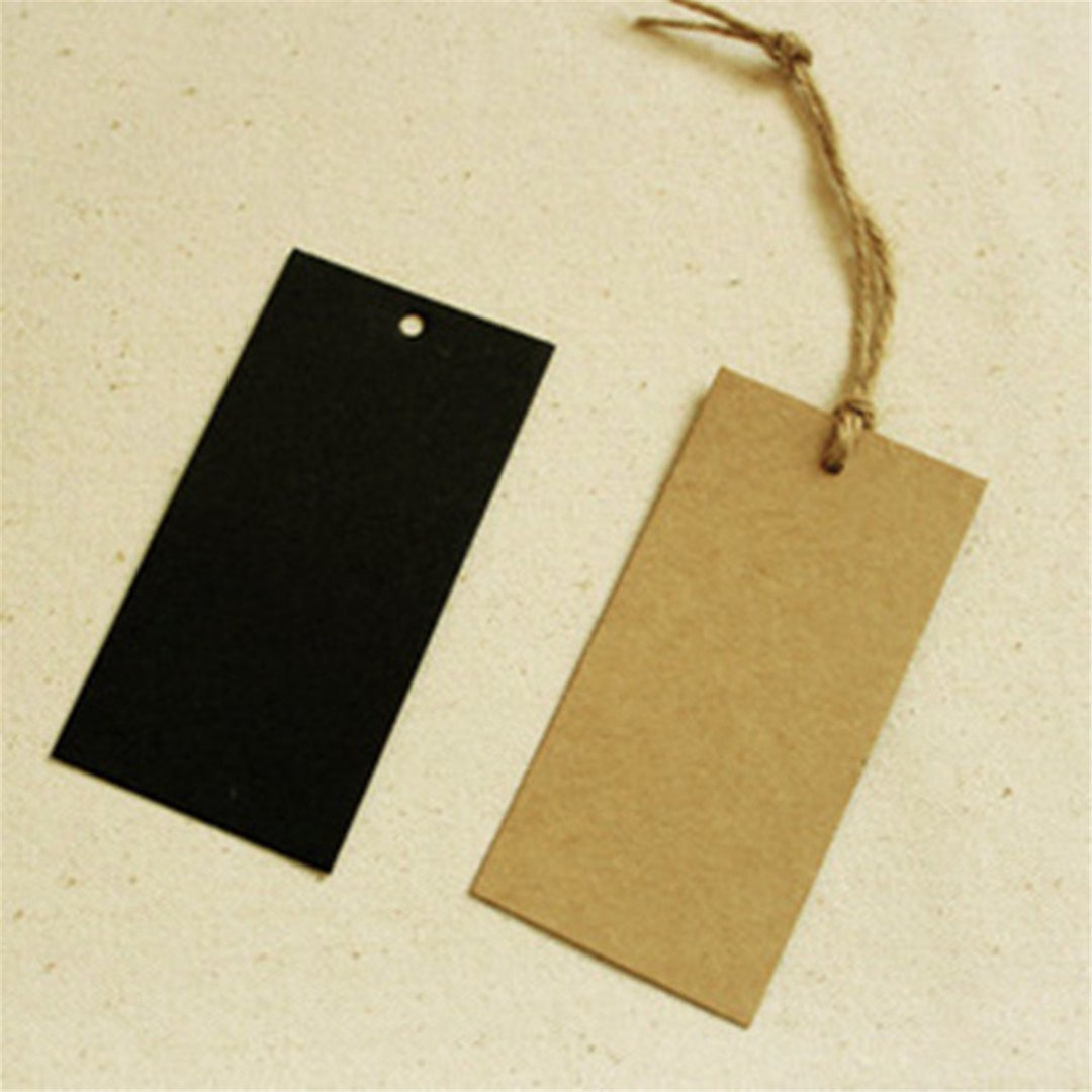 100pcs Blank Kraft Paper Gift Tags: Handmade Wedding DIY (54x90mm ...