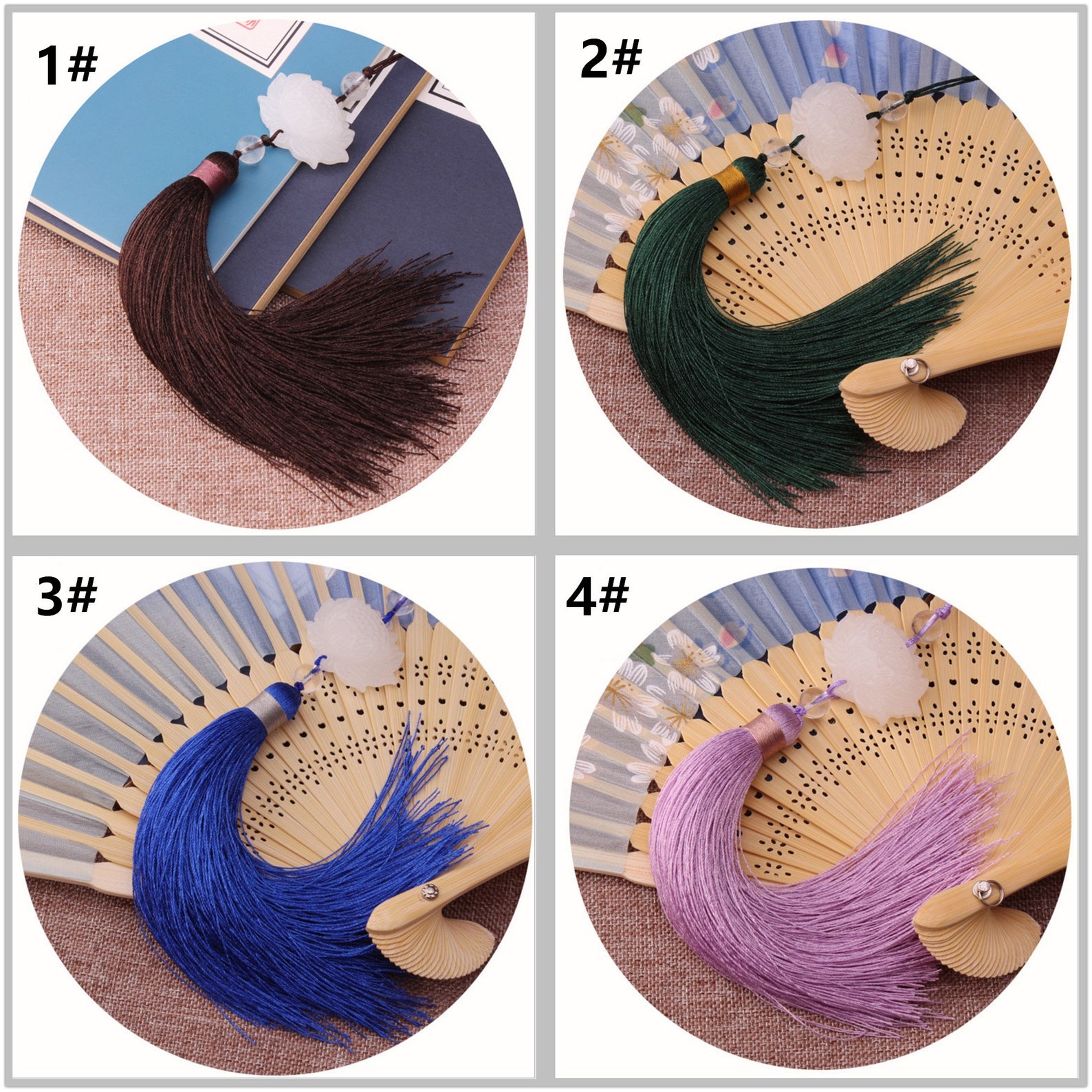 32 Color to Choose1pc 120mm White Jade Silk Tassel tassel | Etsy