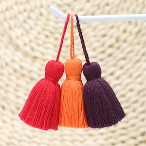 2/6/10pcs 12 Color to Choose,50mm Cotton Tassel,cotton Thread Tassel ...
