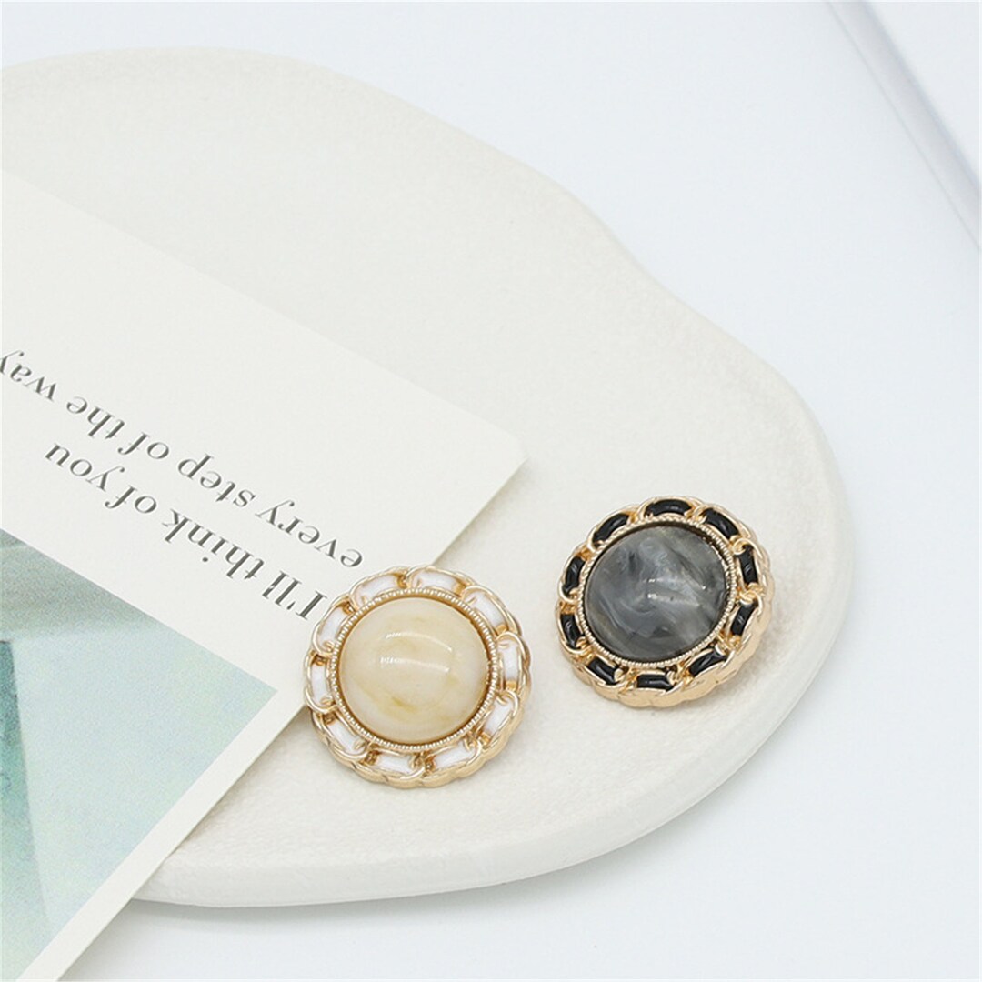 Metal Chain Buttons: Flat Plain Plane Zinc Alloy Buttons YO021 - Etsy