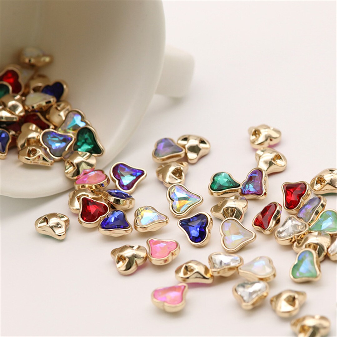 11.5mm Love Heart Metal Shank Buttons: DIY Crafts YS011 - Etsy