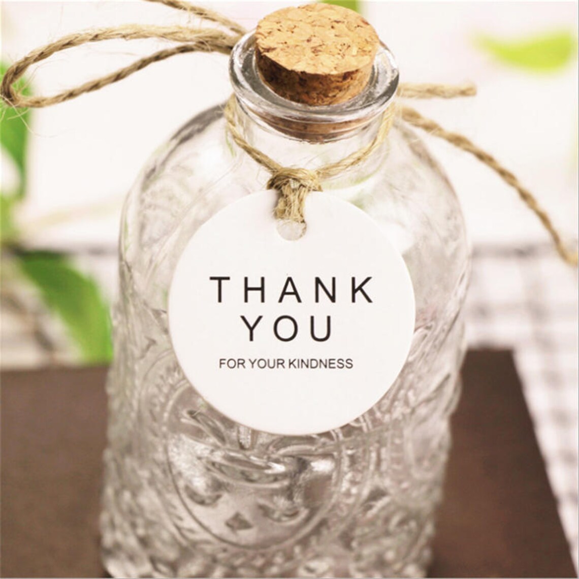 50pcs 43mm Round thank You Kraft Paper Tags for - Etsy