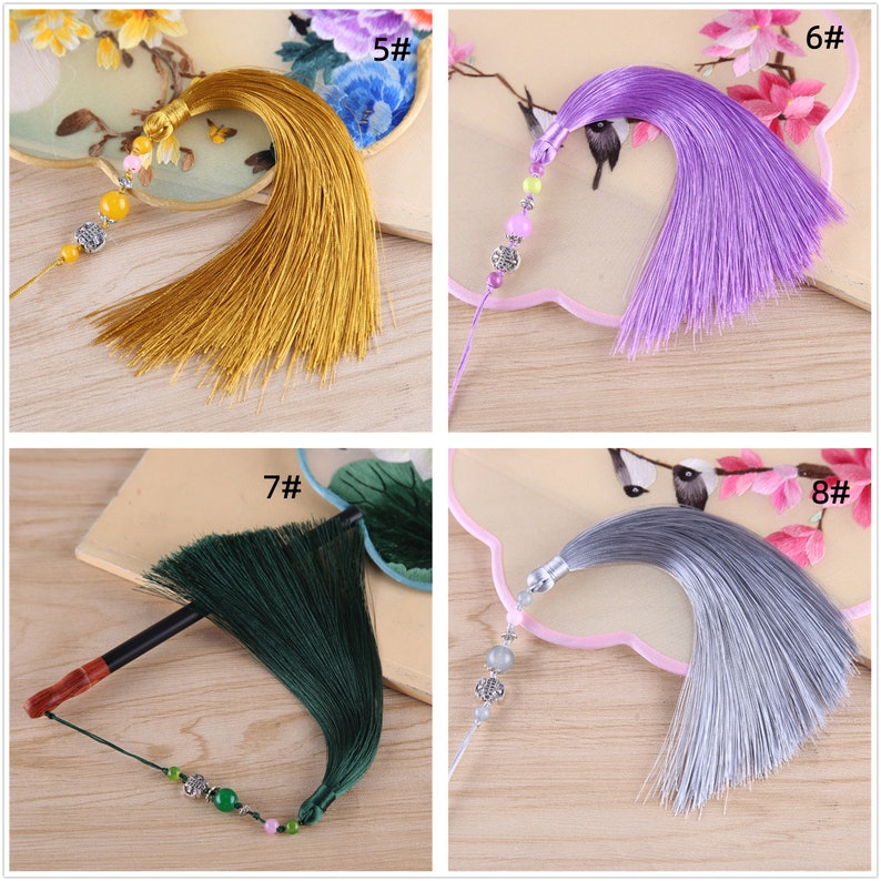 Silk Tassel Pendant With Alloy Cap (2pcs, 160mm) YD137 - Etsy