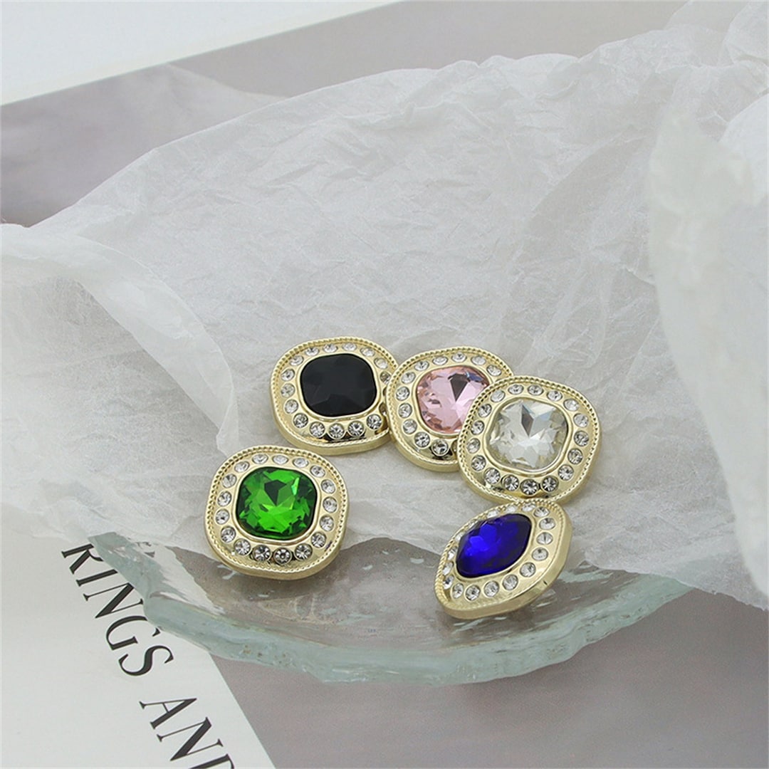 2/10pcs 20mm Metal Imitation Gemstone Buttons, Buttons for Shirt Jacket ...
