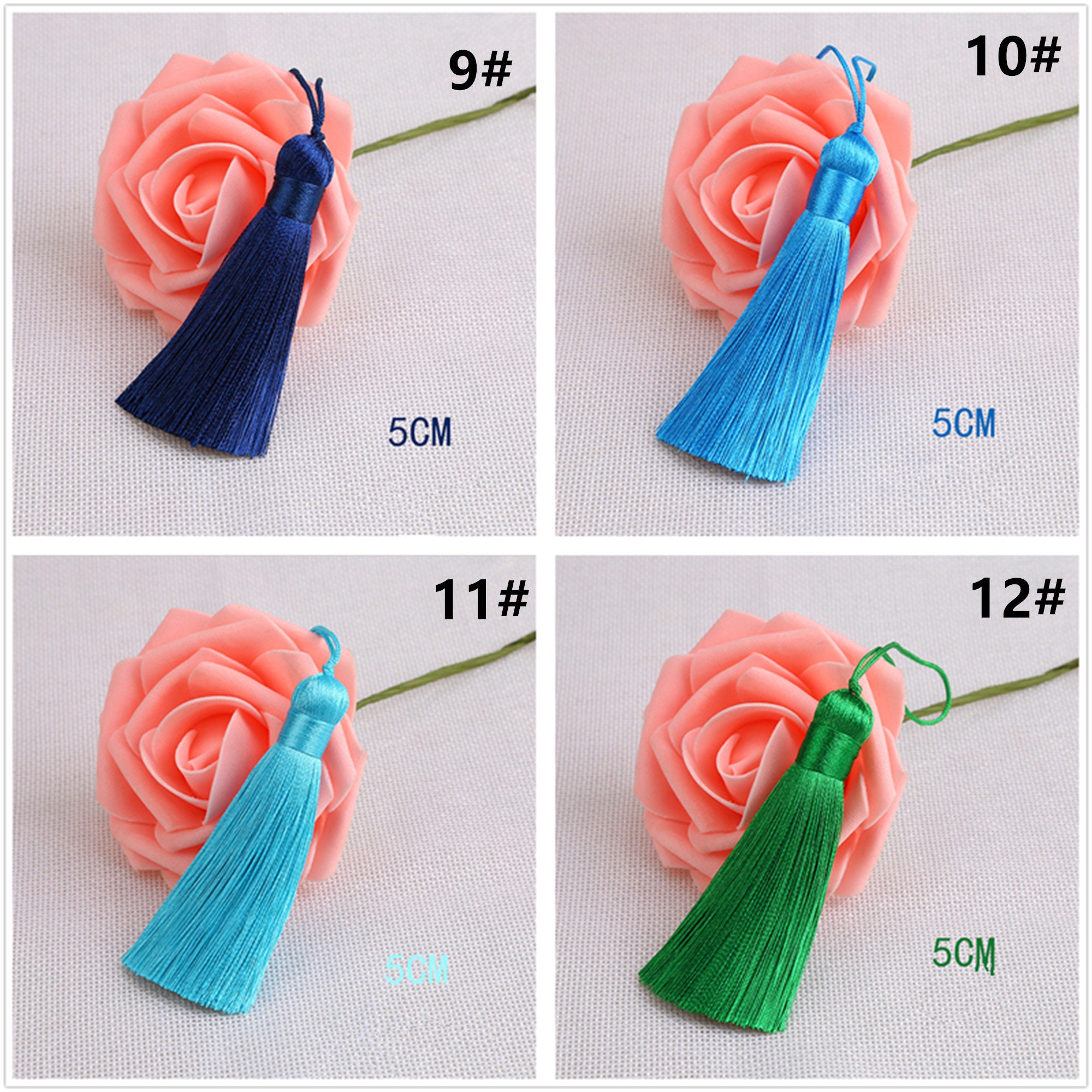 32 Color to Choose10pcs 50mm Silk Tassel tassel Craftsilk - Etsy