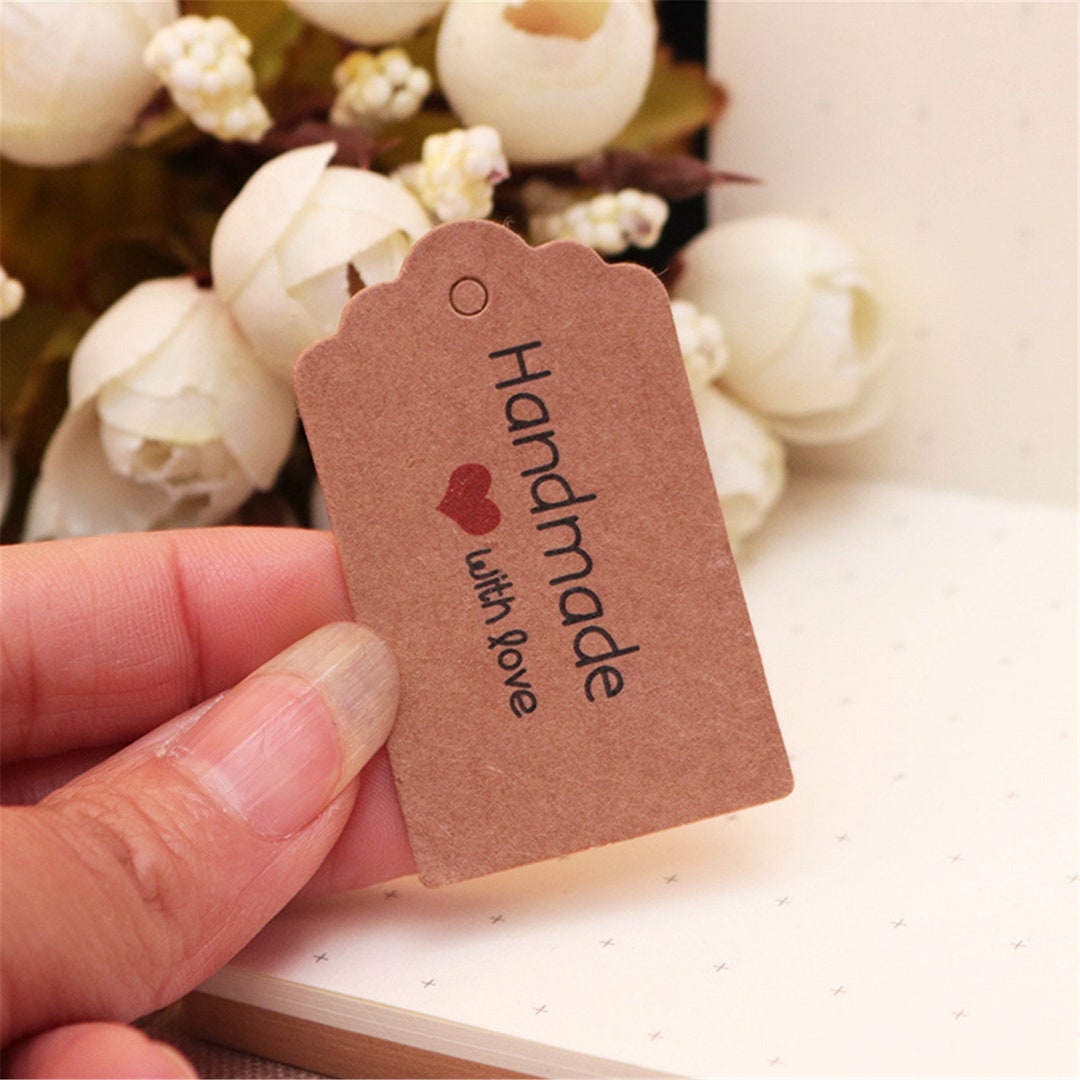 50pcs 30*50mm Letter Kraft Paper Tags for Gifts, Labeling, Sales Tags ...