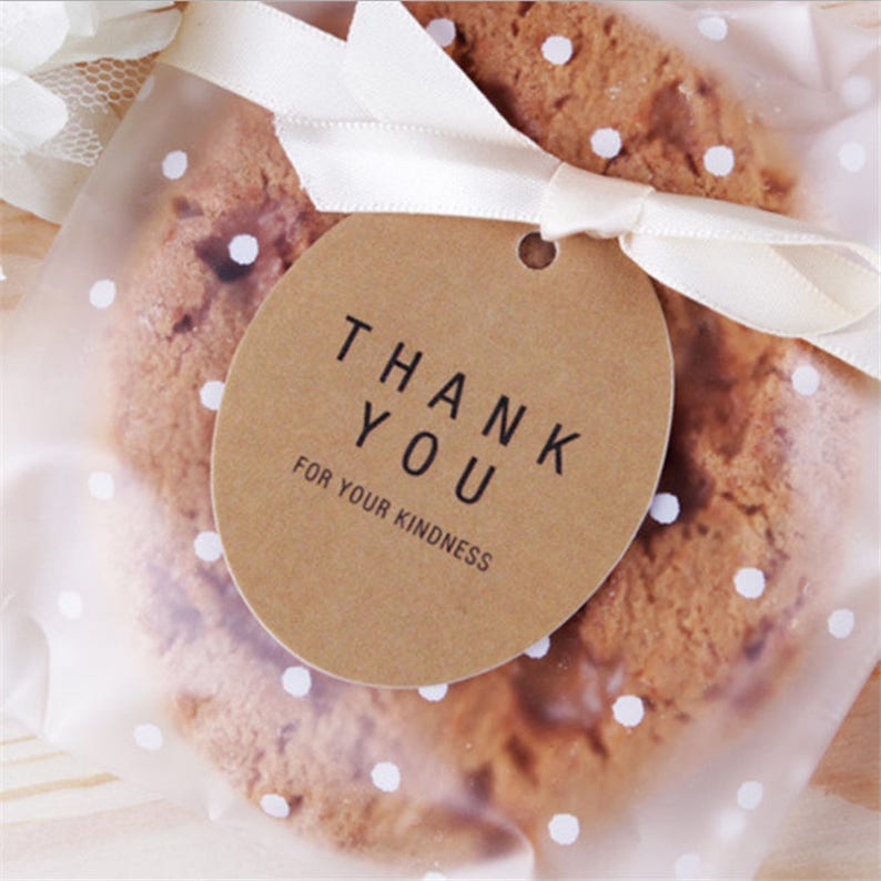 50pcs 43mm Round thank You Kraft Paper Tags for - Etsy