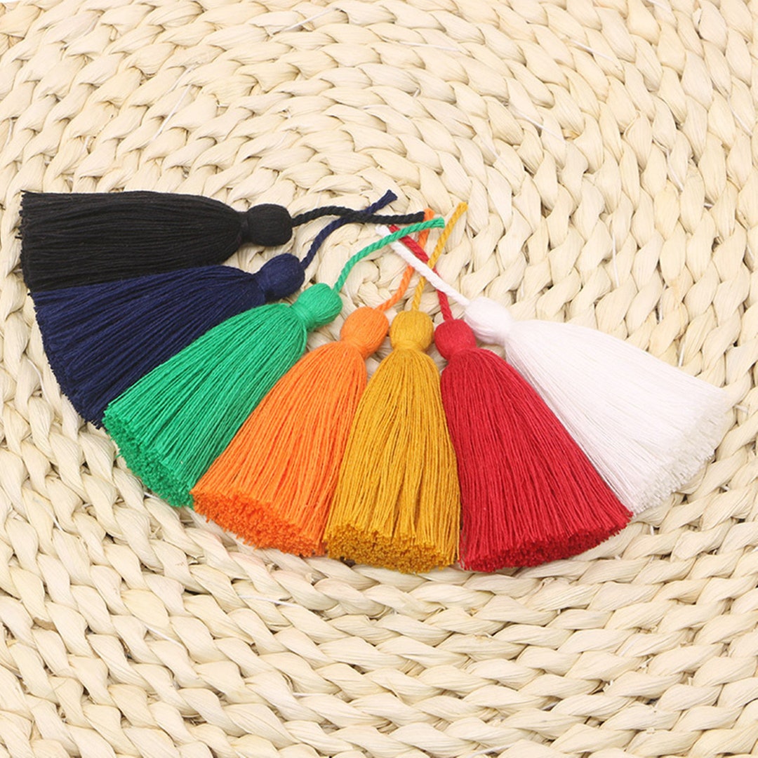 Cotton Thread Tassels: 80mm Colorful Tassel Pendants, 10pcs LF026 - Etsy