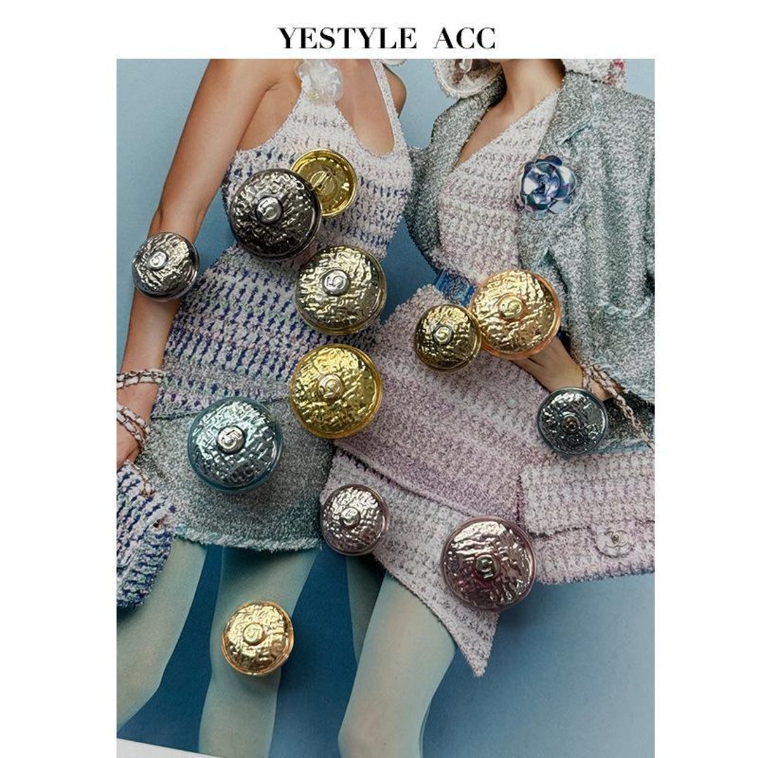 Gold & Silver Metal Shank Buttons: DIY Sewing Crafts YS625 - Etsy