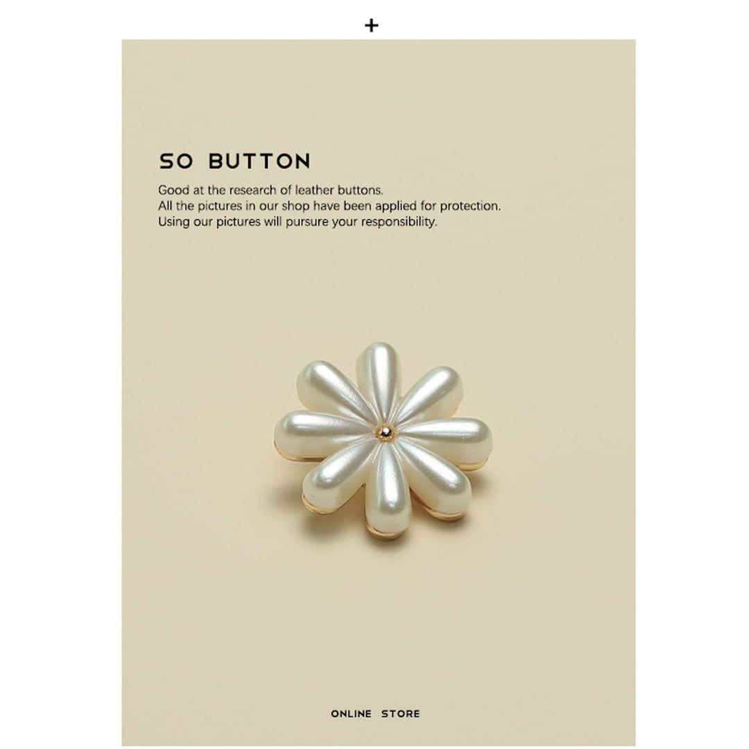 Daisy Flower Pearl Metal Shank Buttons: DIY Crafts YS529 - Etsy