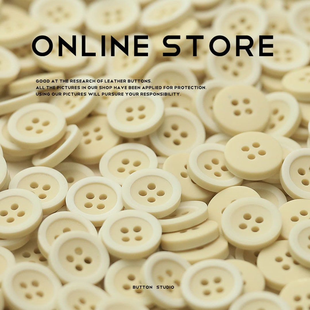 10/20pcs 11mm Resin Buttons Flat Plain Plane Gold Shank ,for Shirts ...