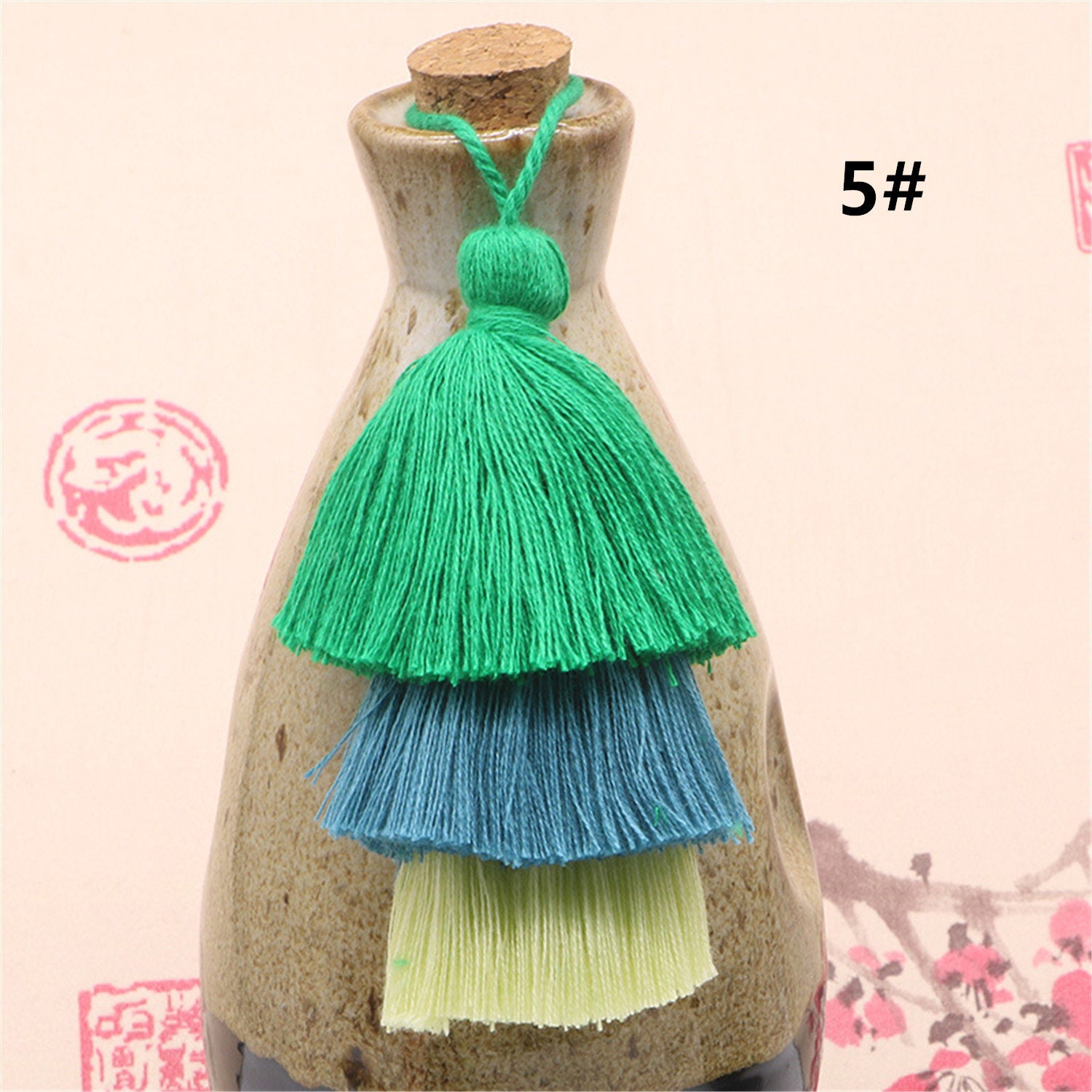 6 Color to Choose 100mm 3 Layers Cotton Thread Colorful | Etsy