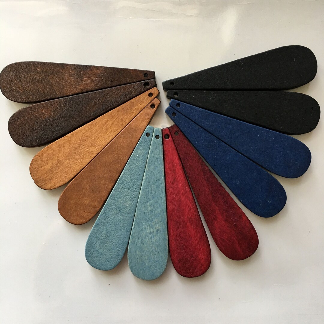100PCS 1350MM Leaf /water Drop Wooden Pendantnatural Wood - Etsy