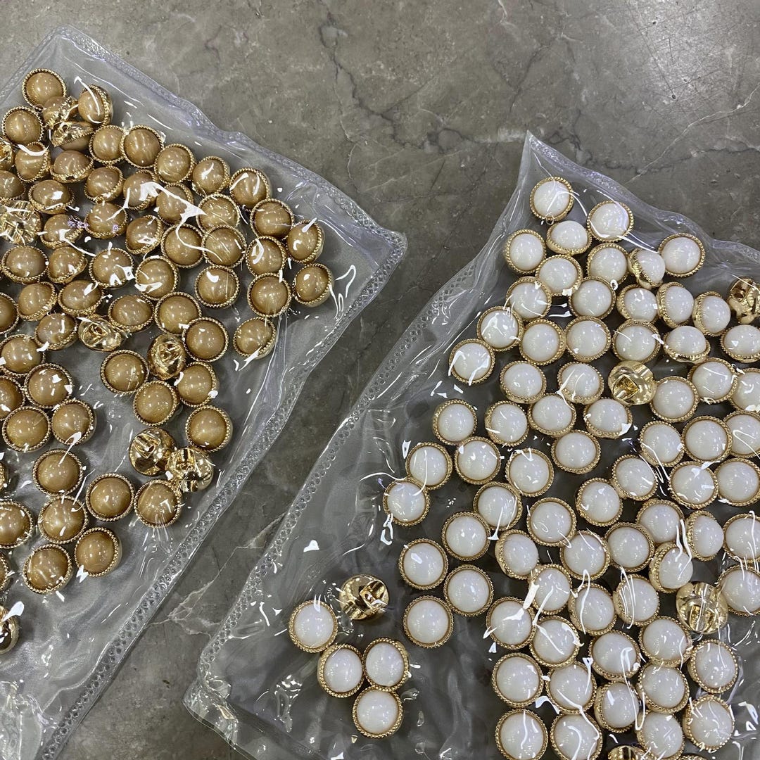 10mm Metal Shank Buttons: Gold & Silver, DIY Crafts YS558 - Etsy