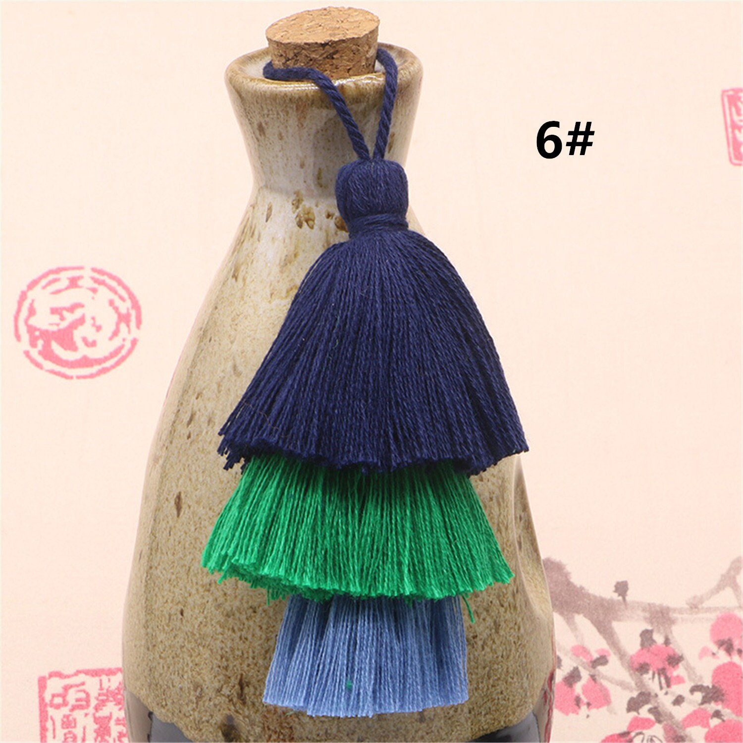 6 Color to Choose 100mm 3 Layers Cotton Thread Colorful | Etsy