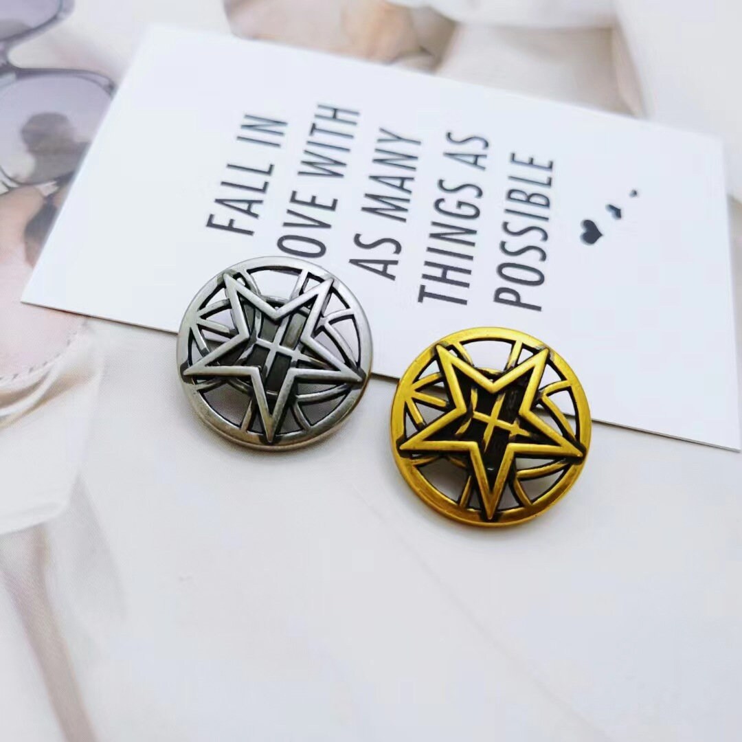 Hollow Star Metal Buttons: Suit & Cardigan Decoration YO617 - Etsy