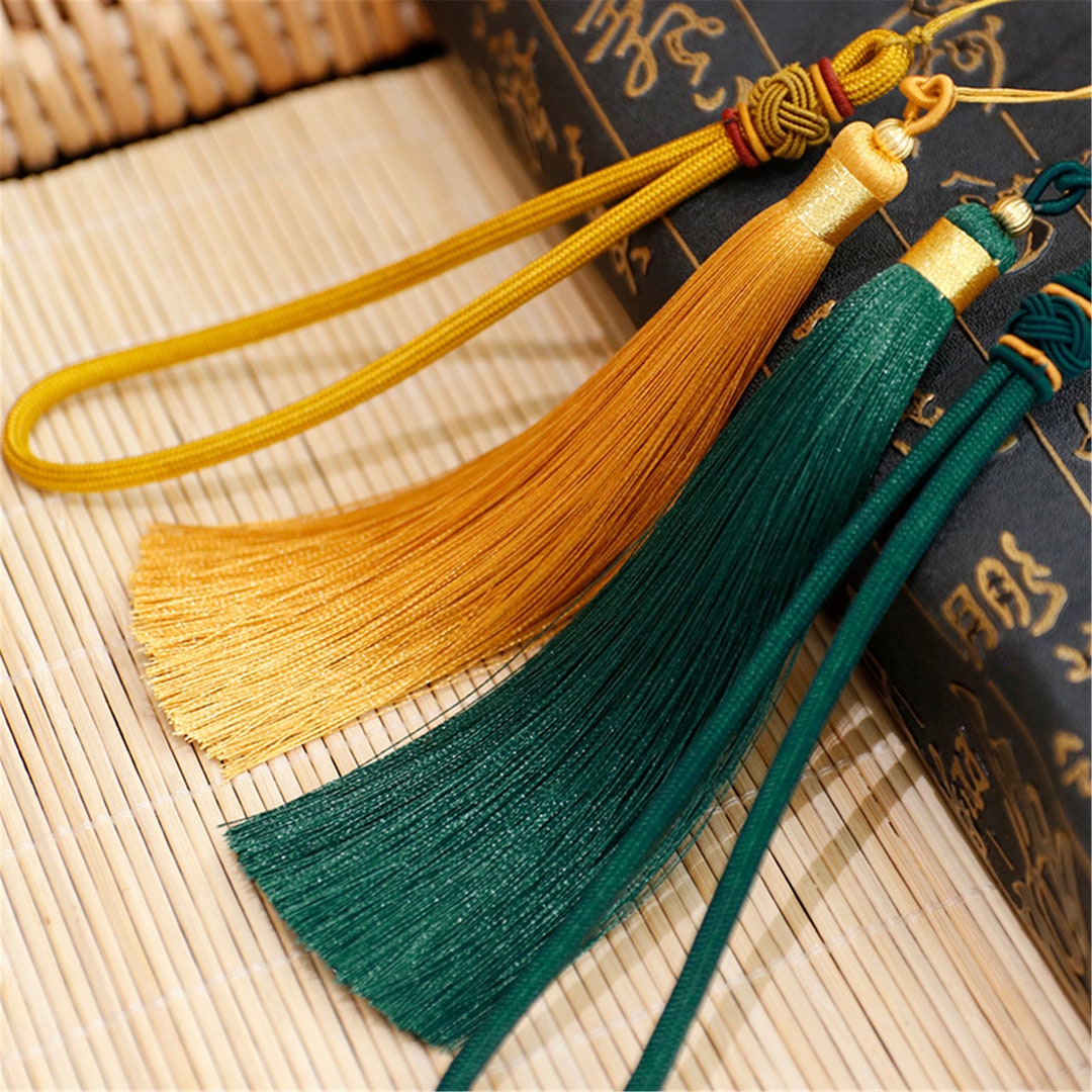 Mix Color Rayon Thread Tassels: Handmade Silky Polyester, 135mm (2pcs ...