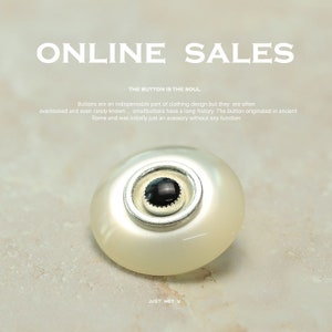2/6/10pcs Stitching Resin Eyeball Metal Buttons Flat Plain Plane Gold ...