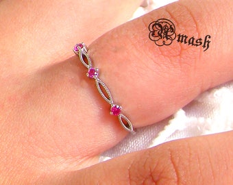 Faux ruby ring | Etsy