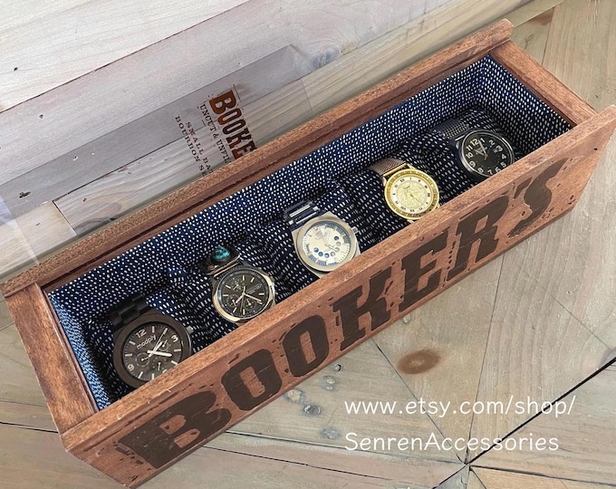 Up-cycled Booker's Bourbon Watch Box : 5 Watch Pillows - Etsy