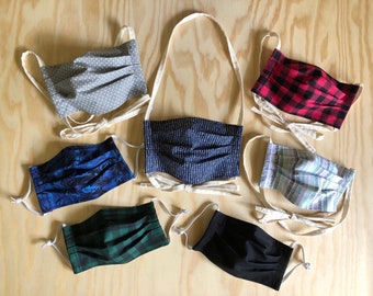 Tie Back Face Mask - Etsy
