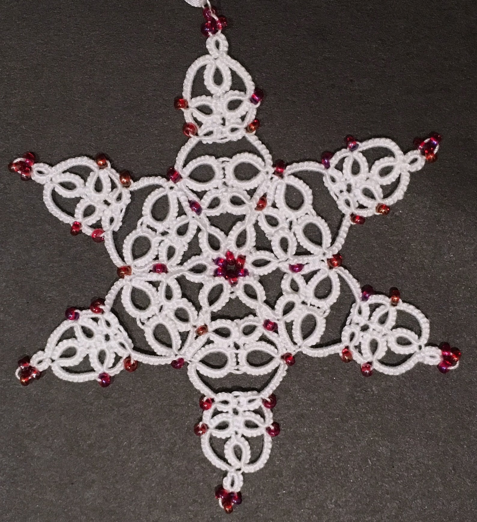 Shuttle Tatting Pattern for a Beaded Snowflake - Etsy