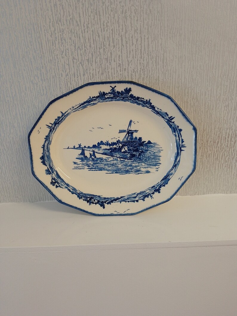 Royal Doulton Norfolk Pattern Blue and White China Platter/serving Tray ...