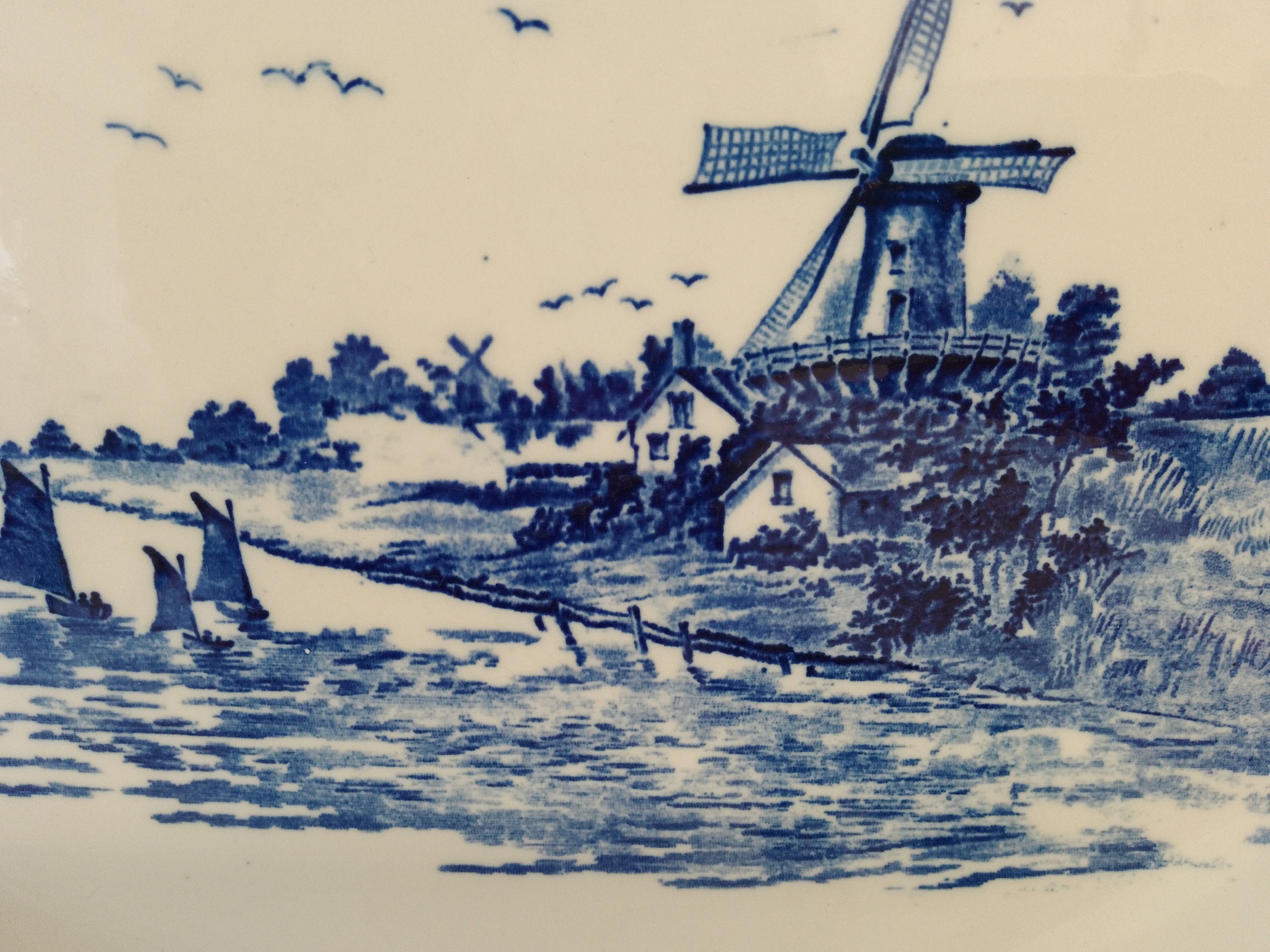 Royal Doulton Norfolk Pattern Blue and White China Platter/serving Tray ...