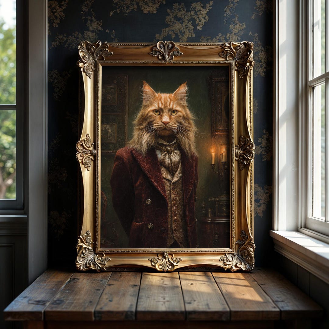 Victorian Cat Portrait – Steampunk Aristocrat, Gothic Cottagecore ...