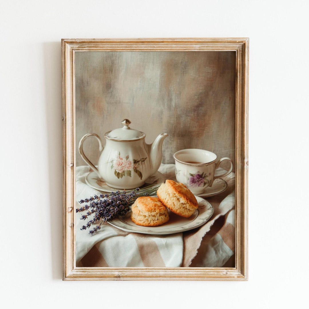 Cottagecore Wall Art - Afternoon Tea Aesthetic - Vintage Tea Party ...
