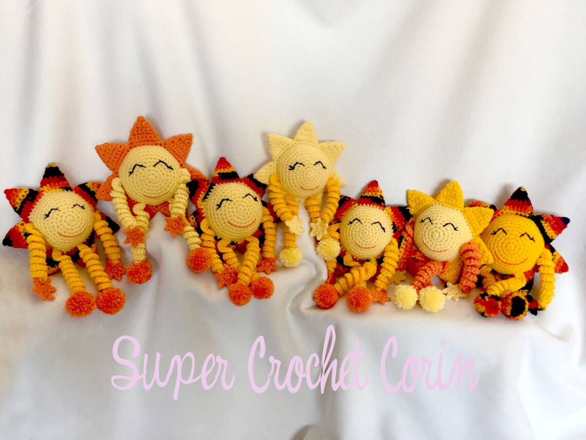 Super Happy Sun Crochet Pattern ONLY - Etsy