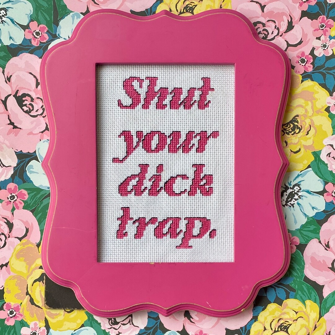 Shut Your Dick Trap Cross Stitch // Archer Quote Cross Stitch - Etsy
