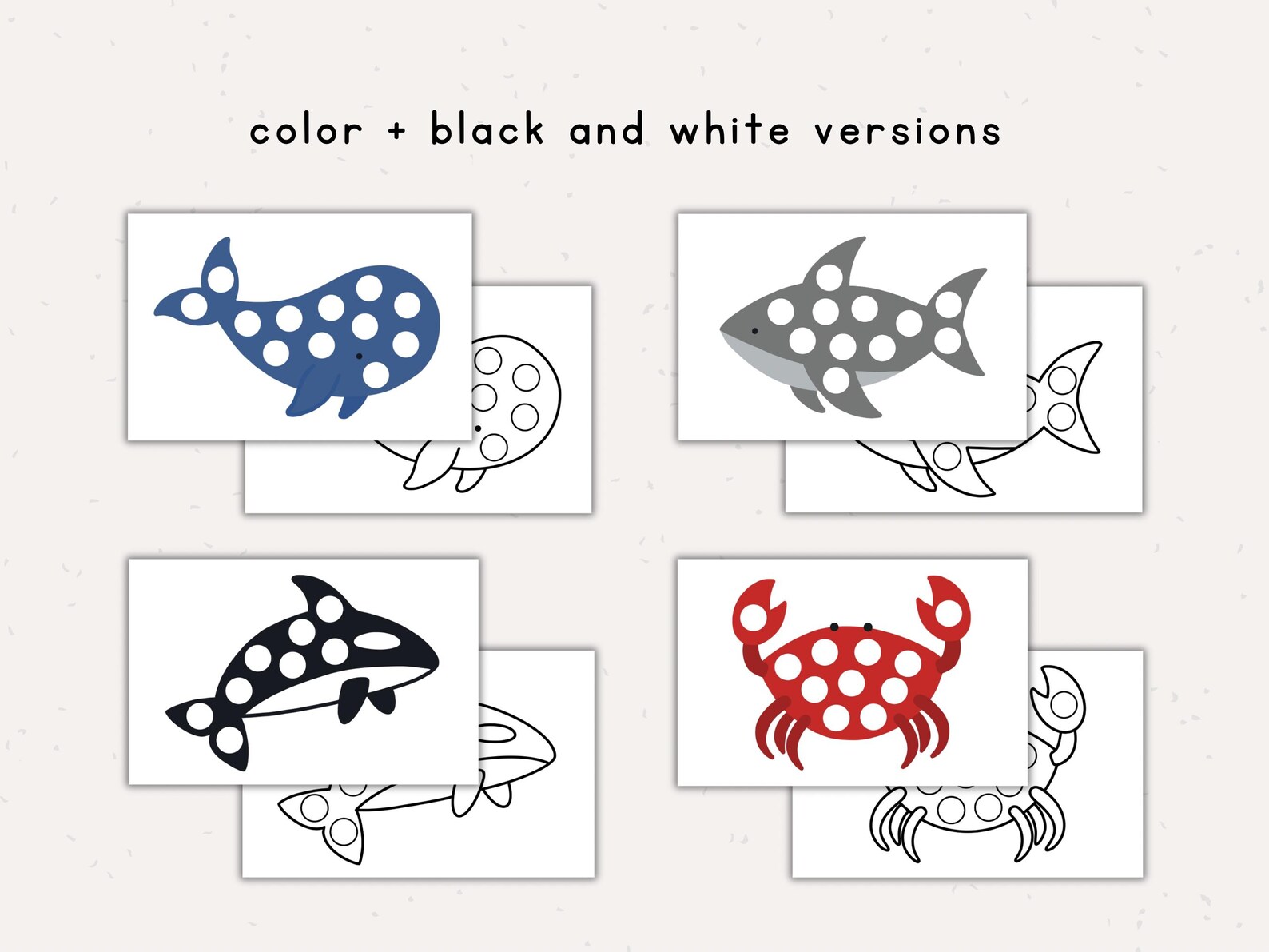 Under the Sea Dot Art Printables • Do a Dot Worksheets for Kids • Under ...