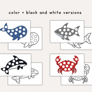Under the Sea Dot Art Printables • Do a Dot Worksheets for Kids • Under ...