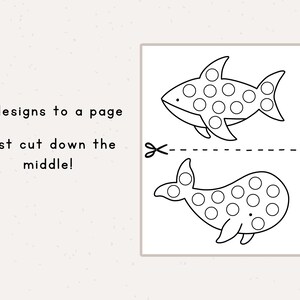 Under the Sea Dot Art Printables • Do a Dot Worksheets for Kids • Under ...