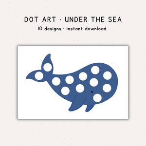 Under the Sea Dot Art Printables • Do a Dot Worksheets for Kids • Under ...