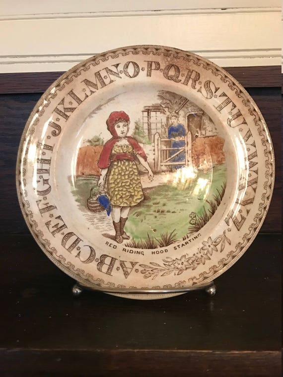 Brownfield's Pottery Red Riding Hood Plate red | Etsy