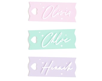 Personalized Bow Stanley Name Tag, Stanley Name Plate, Acrylic Lid ...
