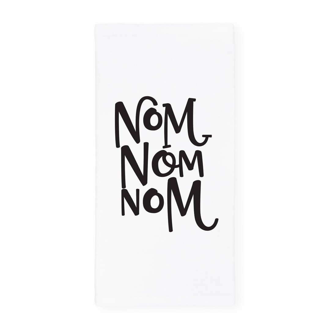 Nom Nom Nom Soft and Absorbent Kitchen Tea Towel, Flour Sack Towel and ...