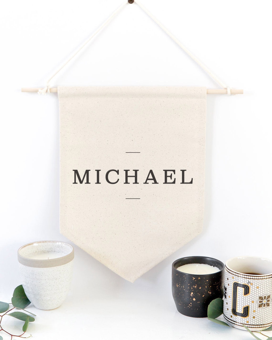 Personalized Modern Name Hanging Wall Canvas Banner and Wall Decor for ...