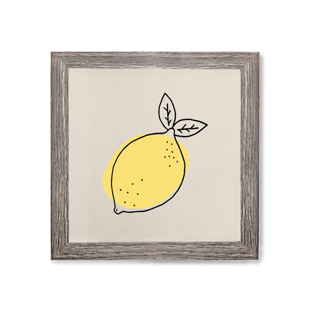 Lemon Print Canvas Kitchen Wall Art, Home Decor, Kitchen Print, Modern ...