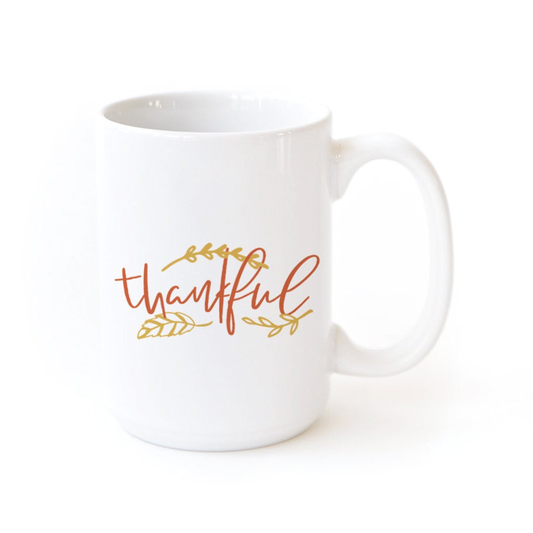 Thankful Fall Coffee Mug, Autumn, Harvest, Custom, Personalized ...