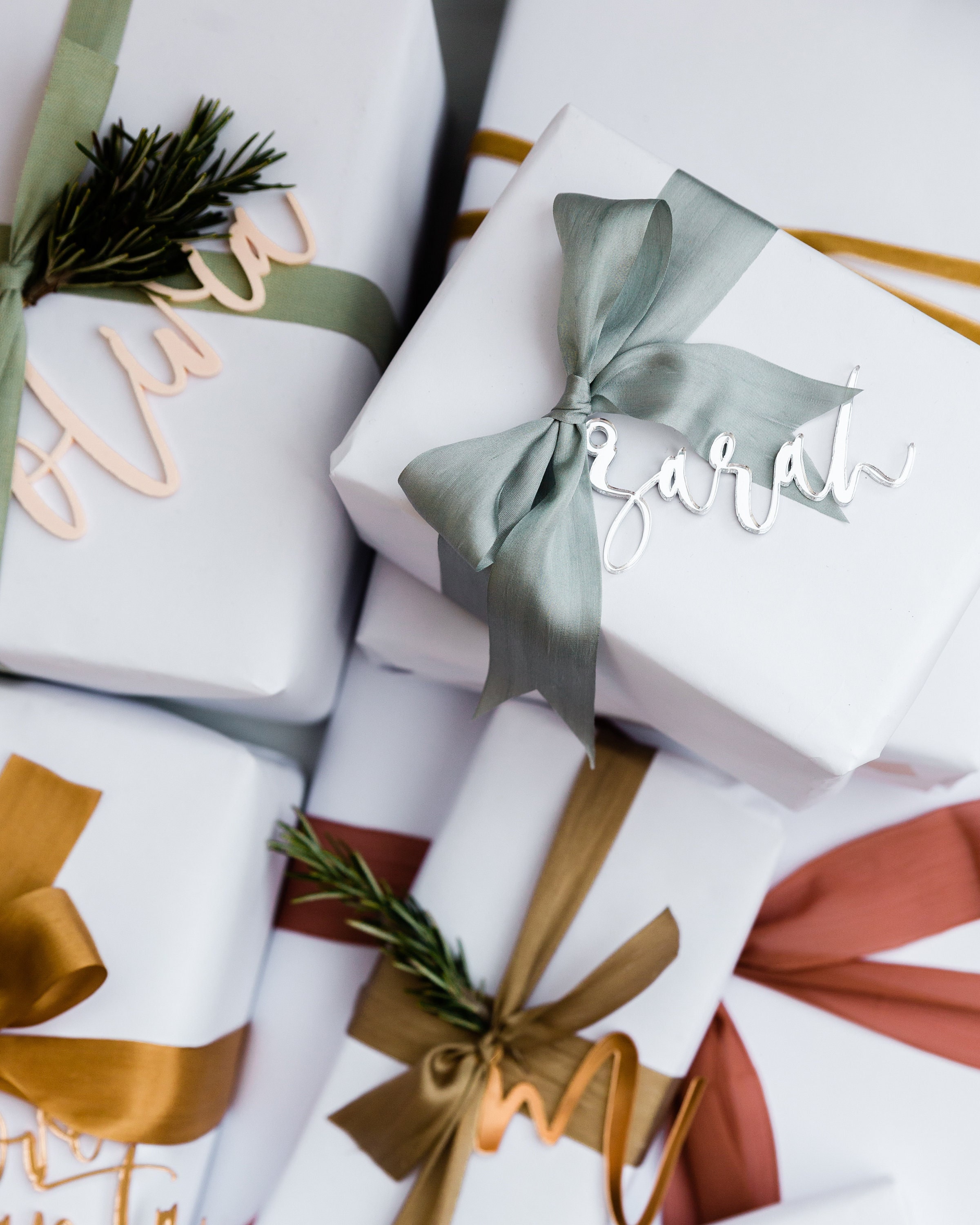 Personalized Name Gift Tag Acrylic Christmas Gift Tag - Etsy